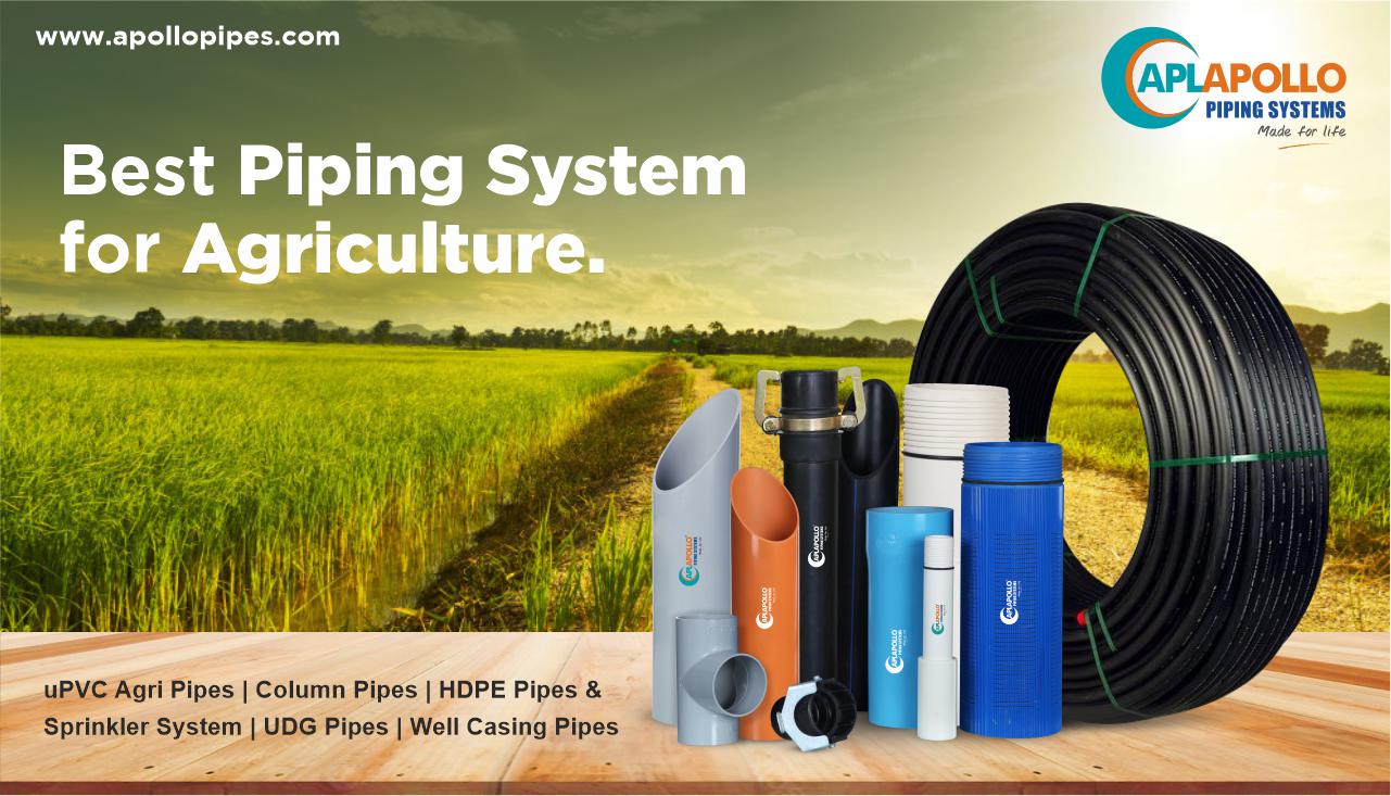 How PVC pipes are better for agriculture-APL Apollo Pipes